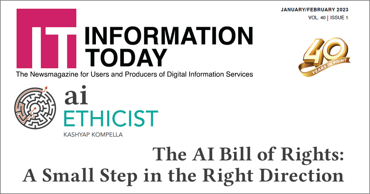 AI ETHICIST - The AI Bill of Rights: A Small Step in the Right Direction