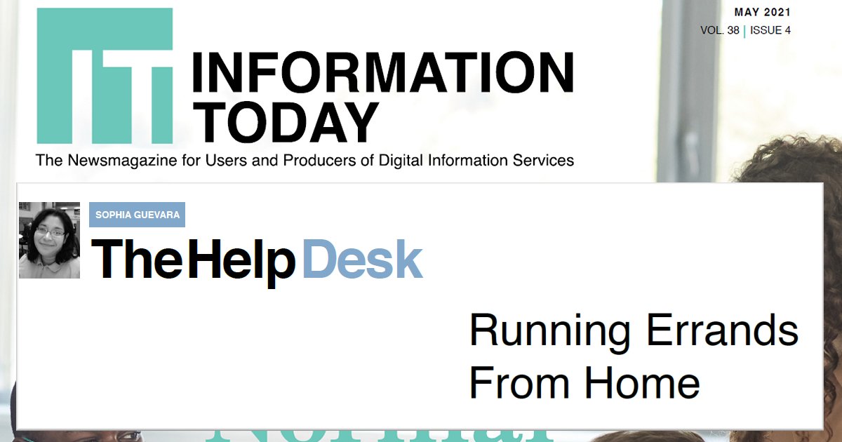 THE HELP DESK - Five Apps for Running Errands From Home