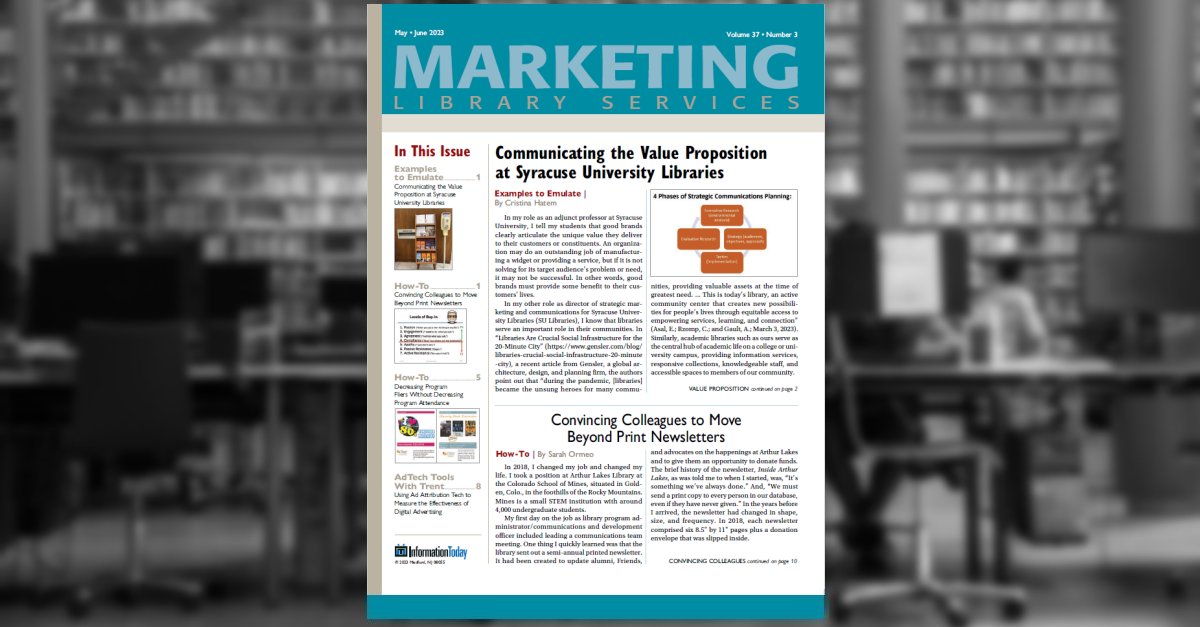 Information Today, Inc. - Marketing Library Services - Volume 37 ...