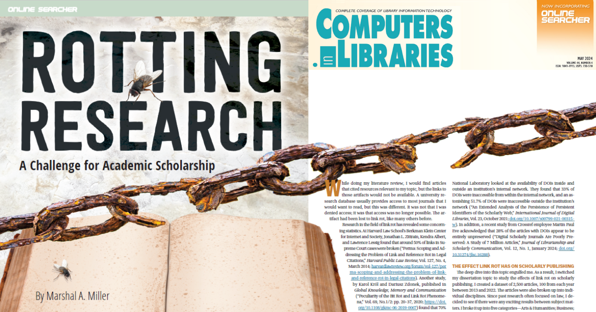 FEATURE - Rotting Research: A Challenge for Academic Scholarship