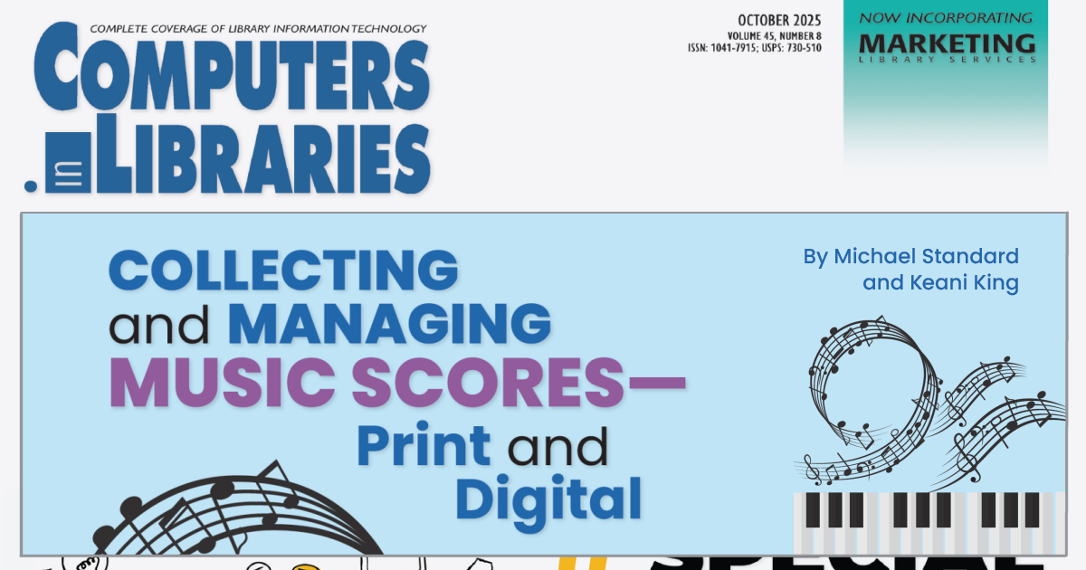 FEATURE - Collecting and Managing Music Scores - Print and Digital
