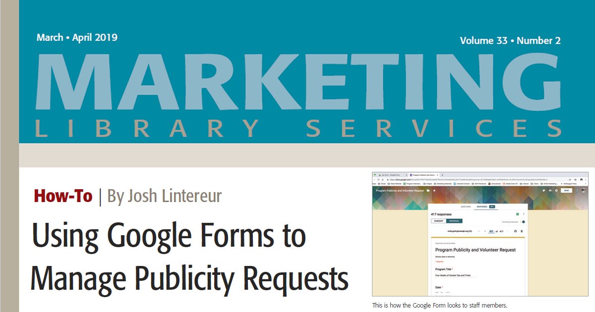 HOW-TO - Using Google Forms to Manage Publicity Requests