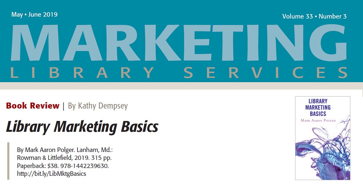 BOOK REVIEW - Library Marketing Basics